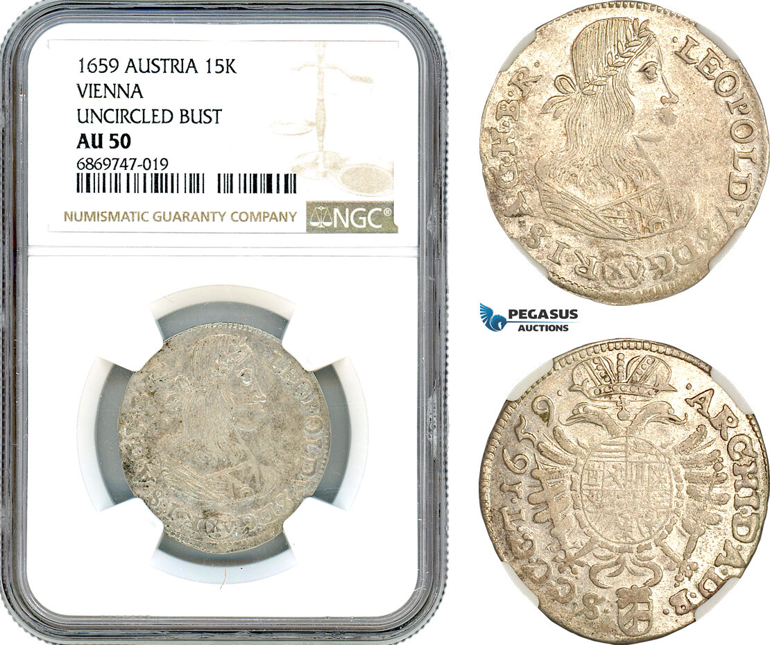 Austria 15 Kreuzer 1659 NGC AU50 | MA-Shops