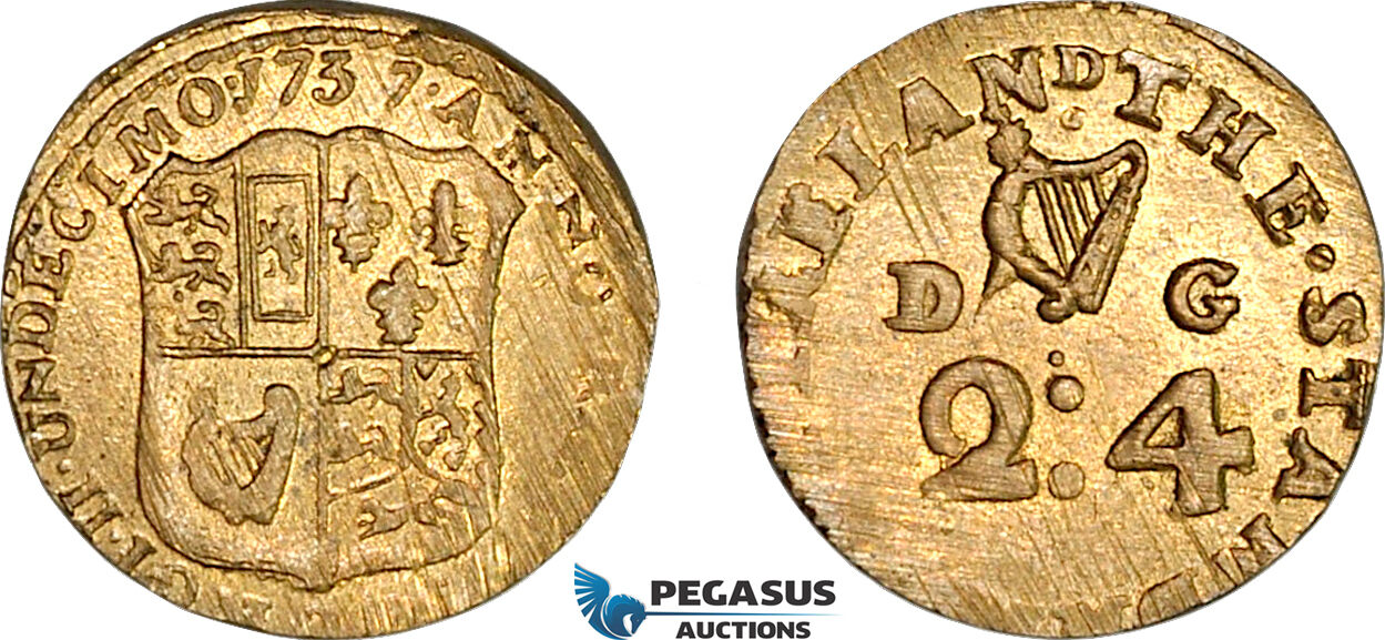 Ireland Monetary Weight for 1/2 Pistol (2D 4G) 1737 EF-UNC | MA-Shops