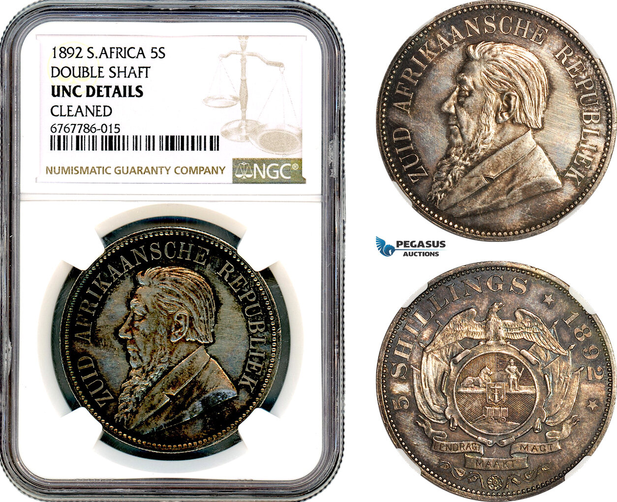 South Africa 5 Shillings 1892 NGC UNC Details | MA-Shops