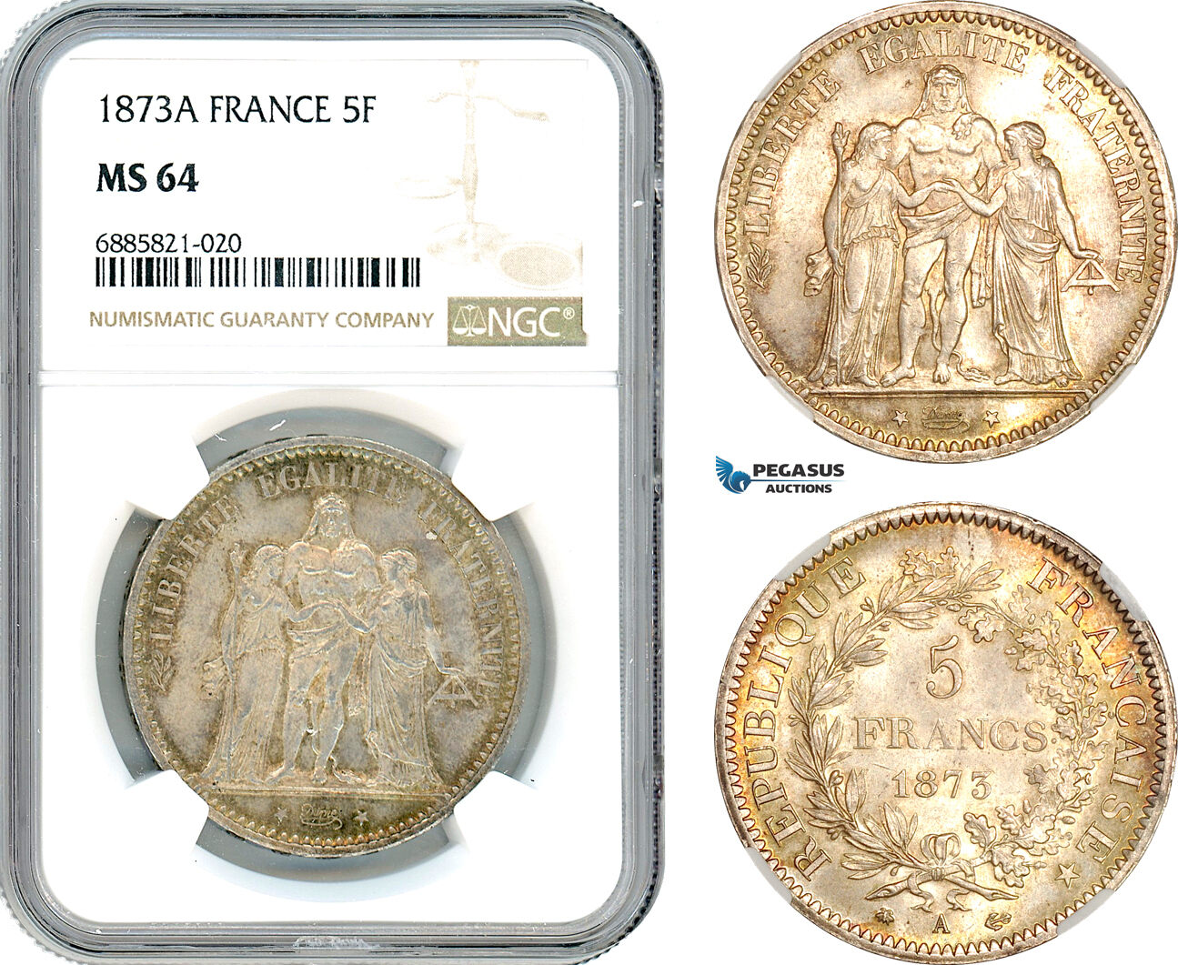 France 5 Francs 1873 NGC MS64 | MA-Shops