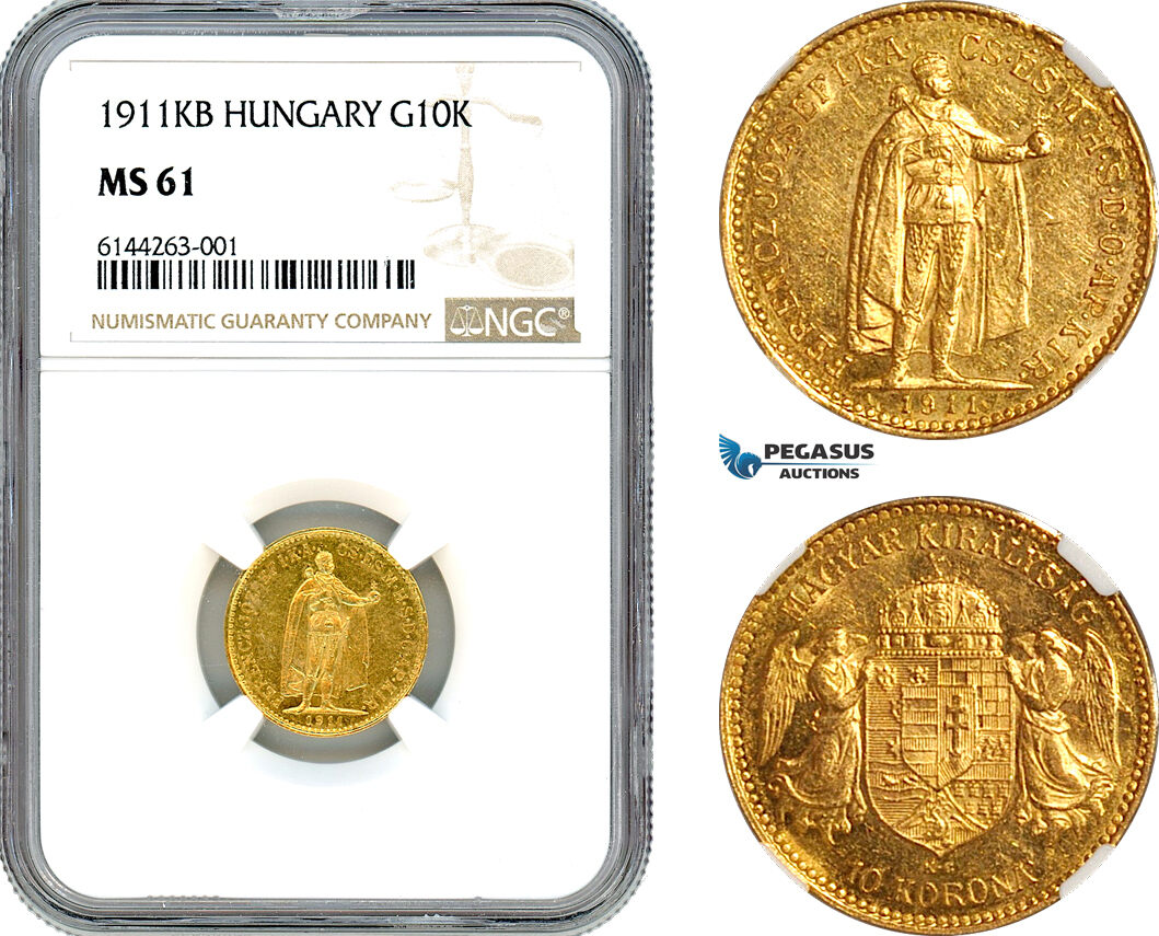 Hungary 10 Korona 1911 NGC MS61 | MA-Shops