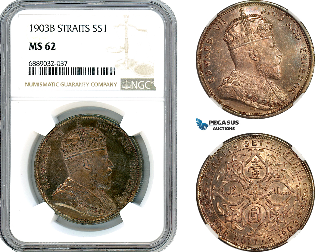 Straits Settlements 1 Dollar 1903 NGC MS62 | MA-Shops