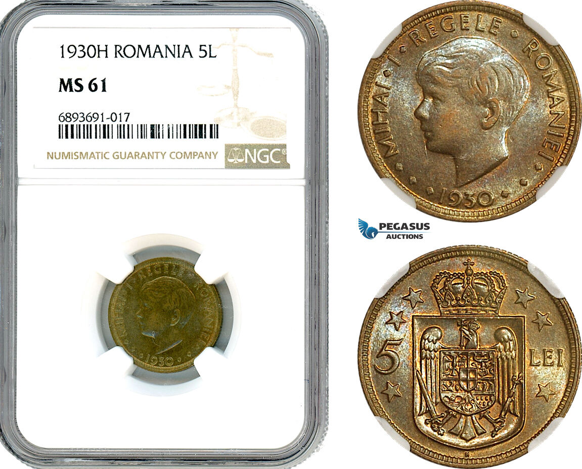 Romania 5 Lei 1930 NGC MS61 | MA-Shops