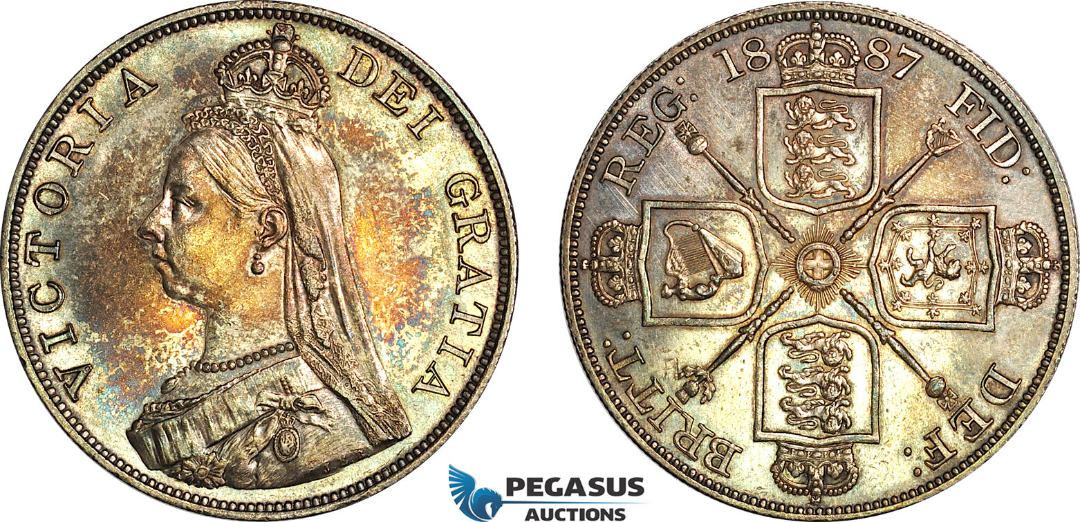 Great Britain "Golden Jubilee" Double-Florin 1887 impaired Proof | MA-Shops