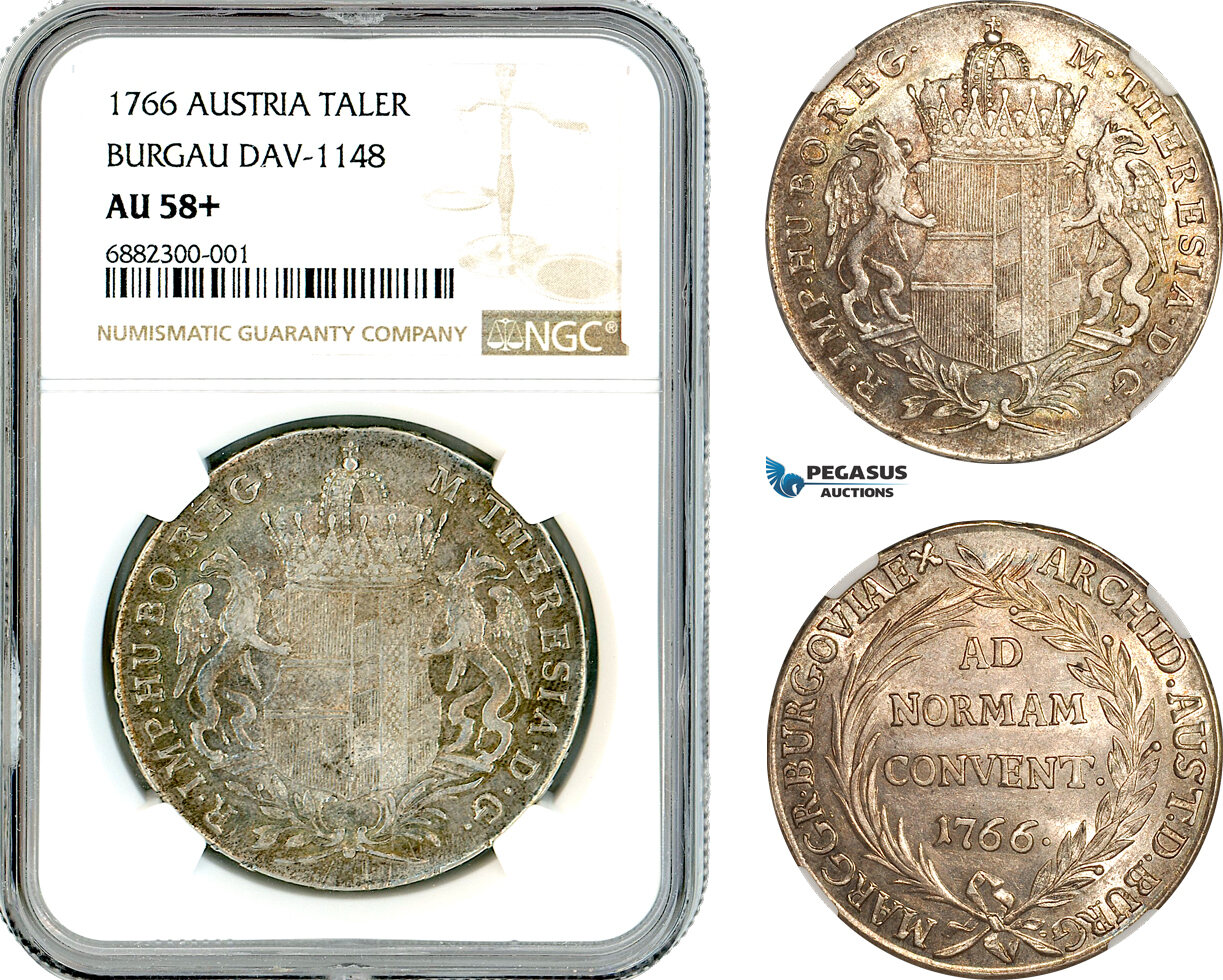 Austria Taler 1766 NGC AU58+ | MA-Shops