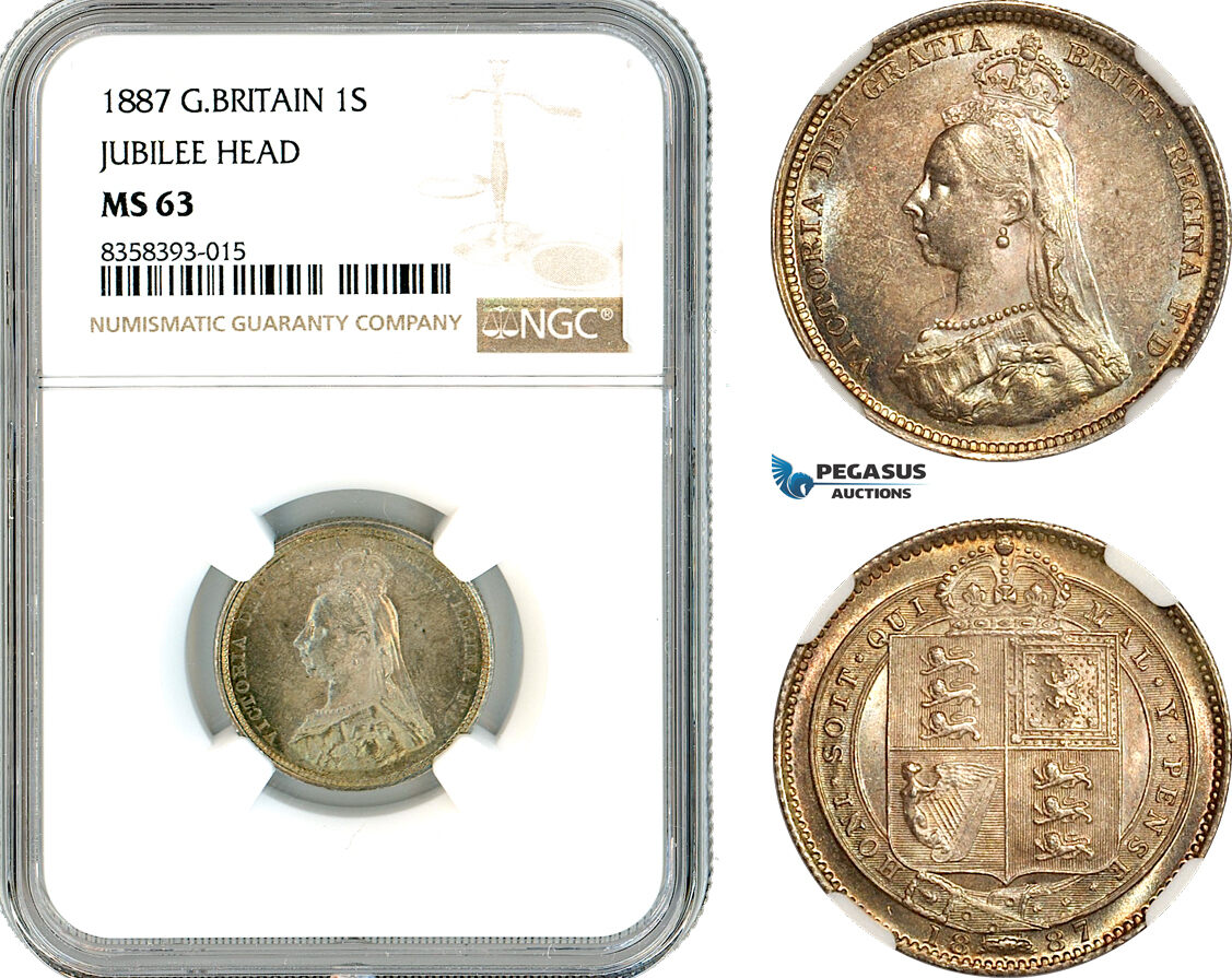 Great Britain 1 Shilling 1887 NGC MS63 | MA-Shops