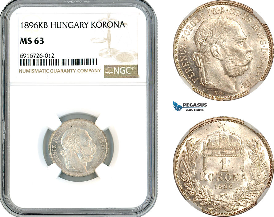 Hungary Korona 1896 NGC MS63 | MA-Shops