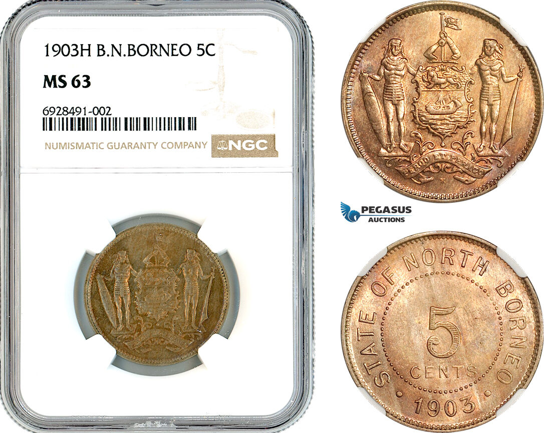 British North Borneo 5 Cents 1903 NGC MS63 | MA-Shops