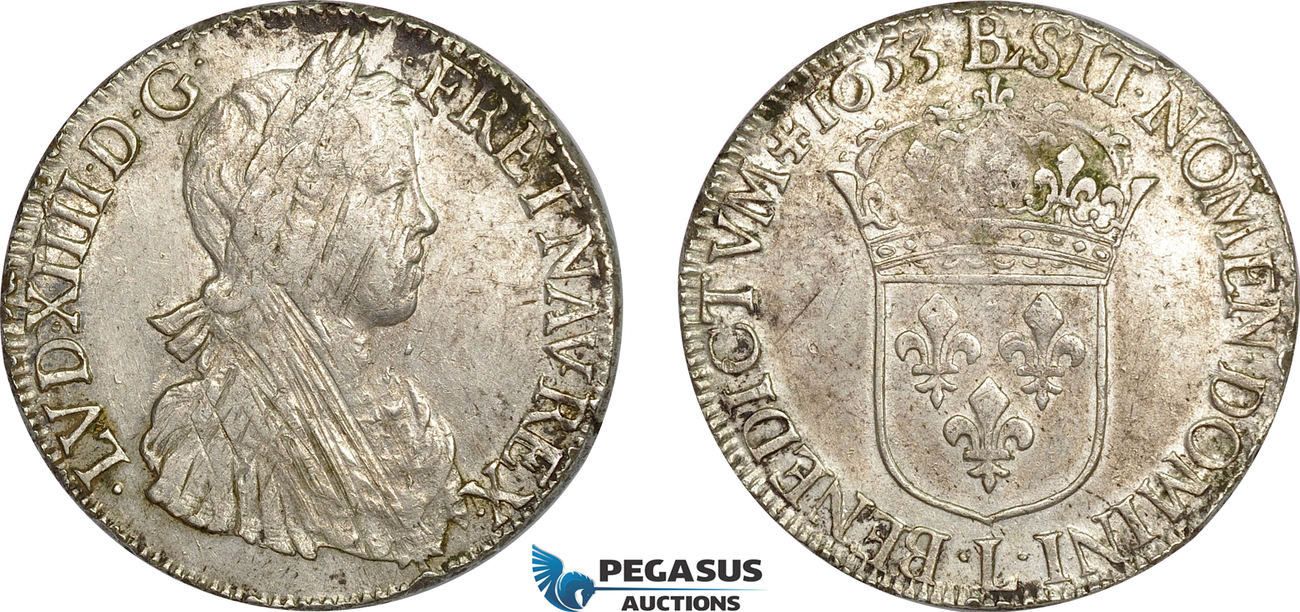 France Ecu 1653 Louis XIV AU | MA-Shops