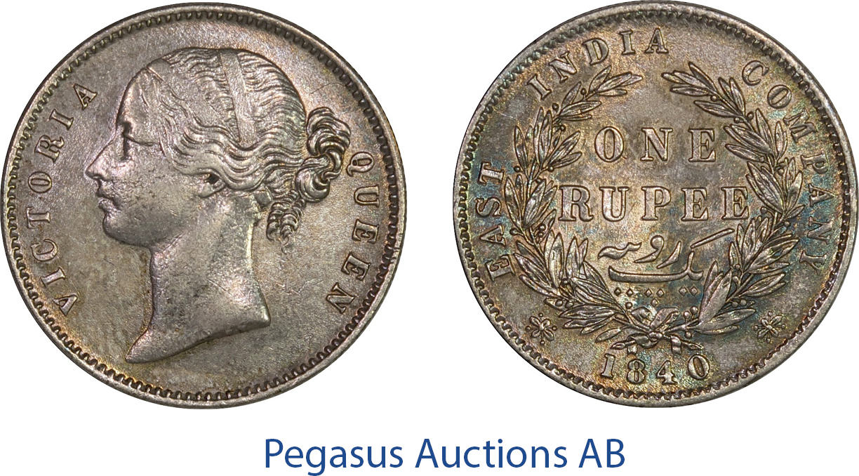 India Rupee 1840 Victoria XF | MA-Shops