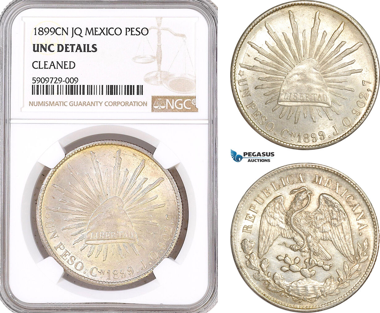 Mexico Peso 1899 NGC UNC | MA-Shops