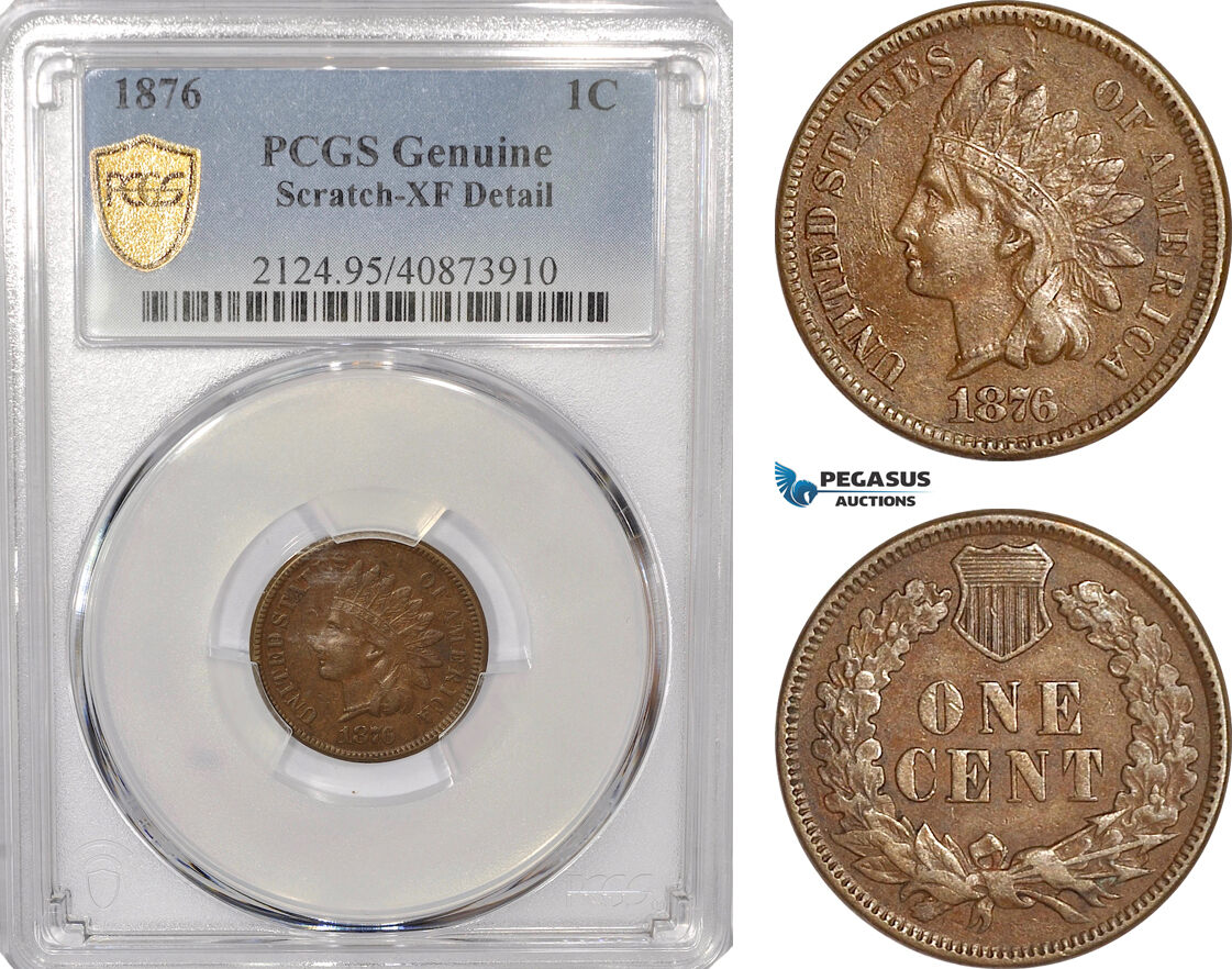 United States 1 Cent 1876 PCGS XF | MA-Shops