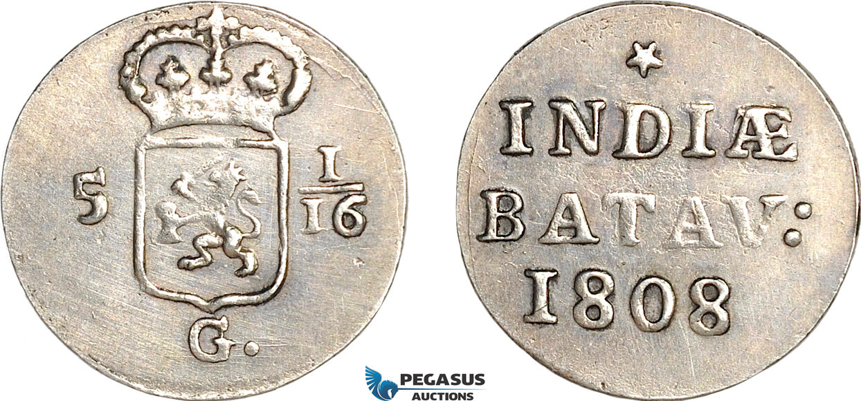 Netherlands East Indies Silver Duit 1808 Batavian Rep AU | MA-Shops