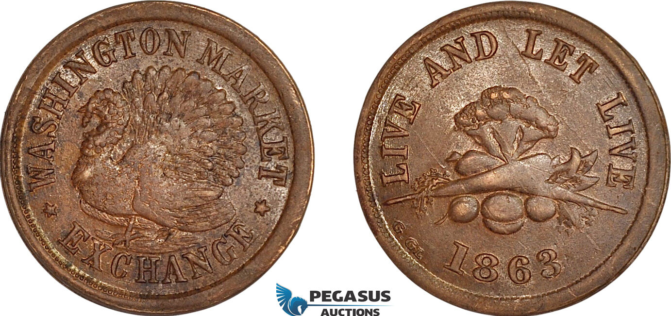 United States Copper Token 1863 | MA-Shops