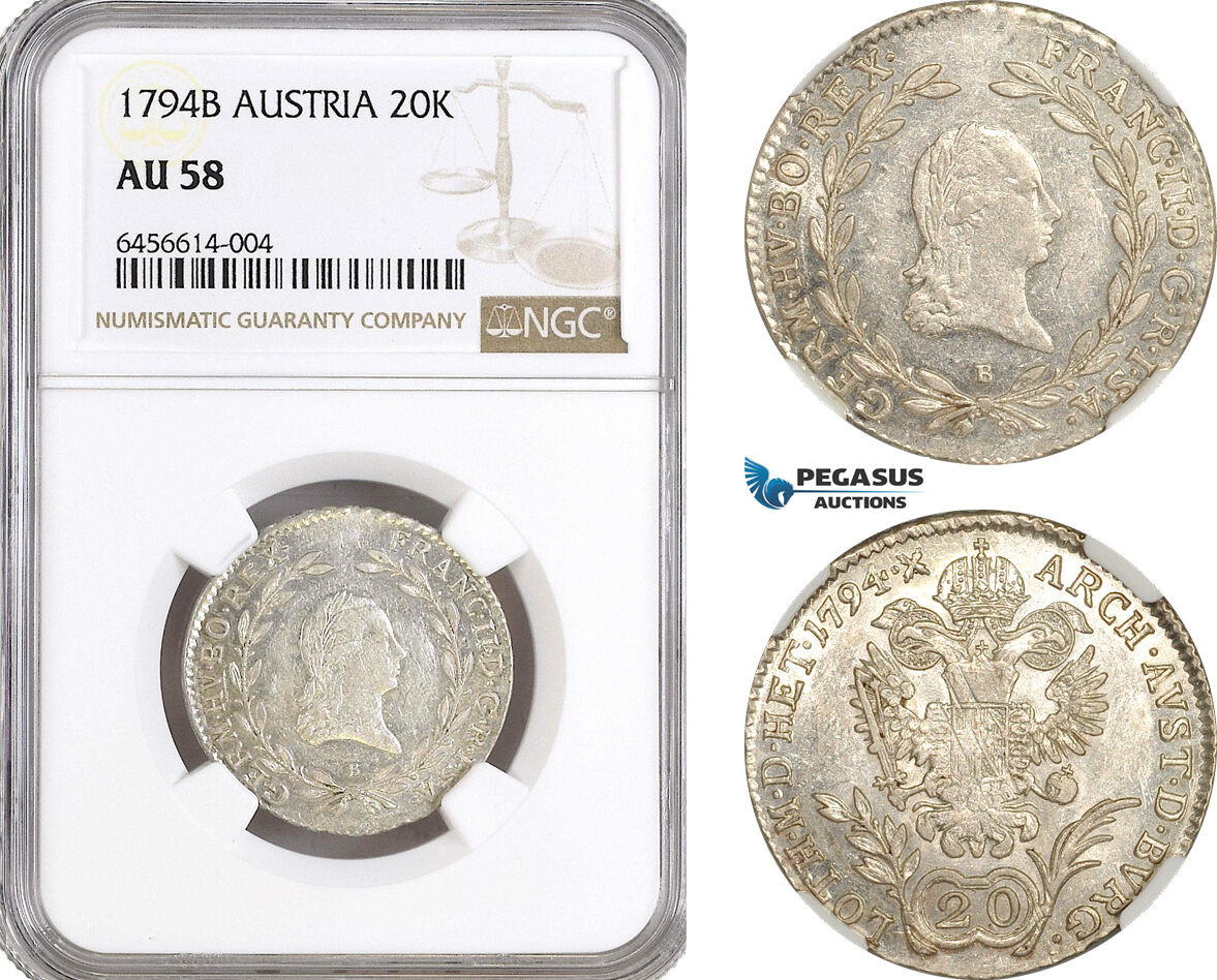 Austria 20 Kreuzer 1794 B NGC AU58 | MA-Shops