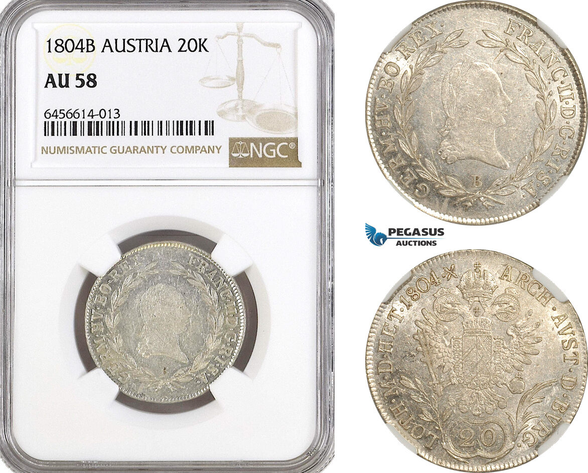 Austria 20 Kreuzer 1804 B NGC AU58 | MA-Shops