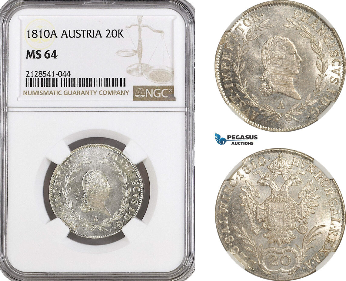 Austria 20 Kreuzer 1810 A NGC MS64 | MA-Shops