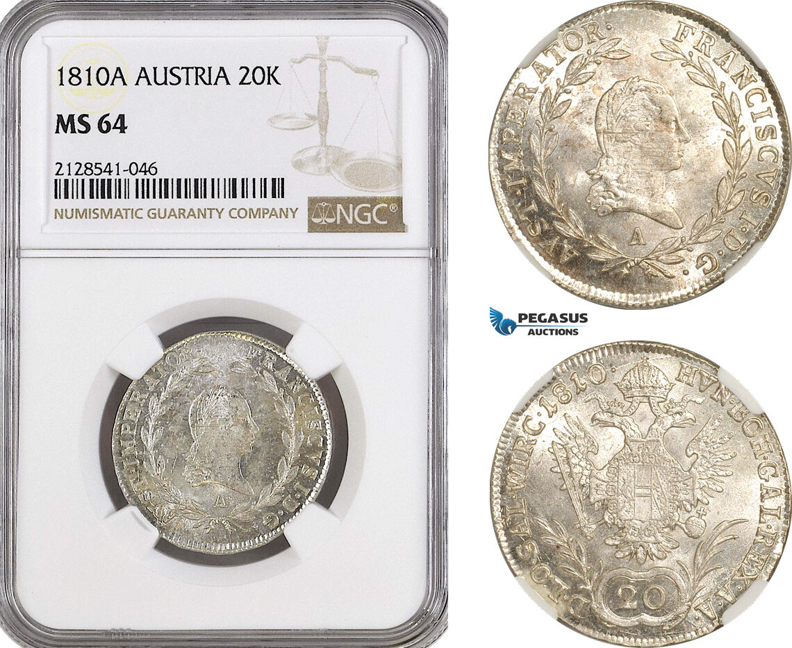 Austria 20 Kreuzer 1810 A NGC MS64 | MA-Shops