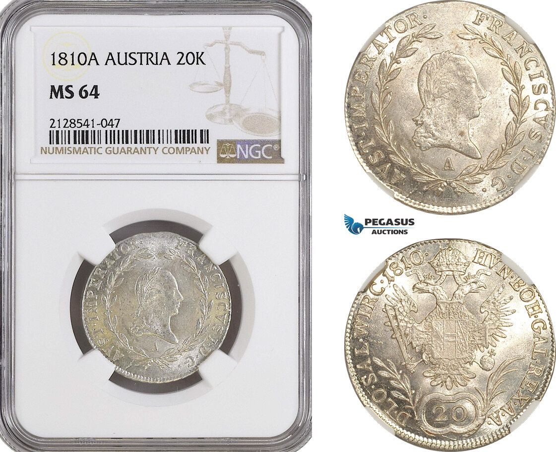Austria 20 Kreuzer 1810 A NGC MS64 | MA-Shops