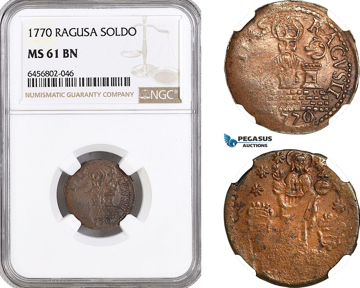 Ragusa 1 Soldo 1770 NGC MS61BN | MA-Shops