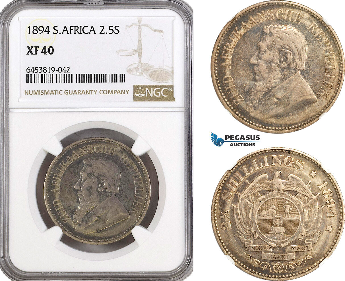 South Africa 2 1/2 Shillings 1894 NGC XF40 | MA-Shops