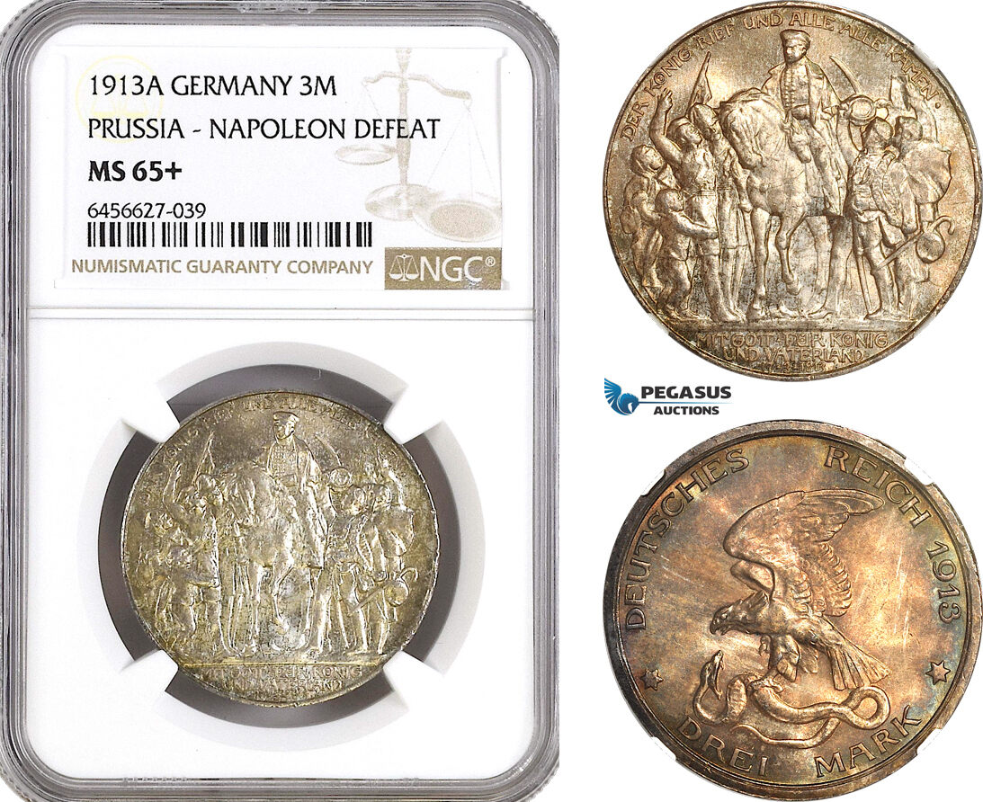 Germany, Prussia 3 Mark 1913 A NGC MS65+ | MA-Shops