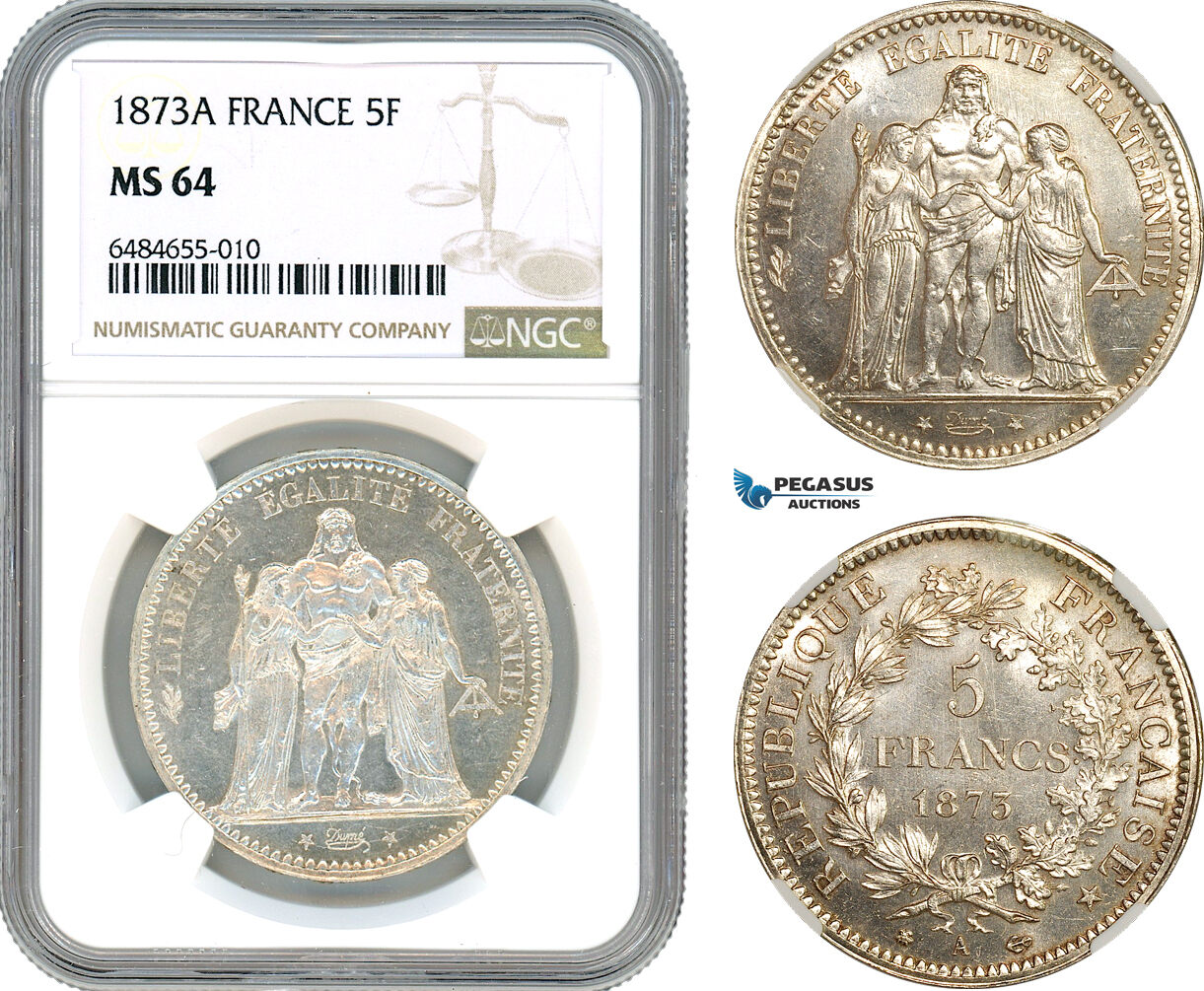 France 5 Francs 1873 NGC MS64 | MA-Shops