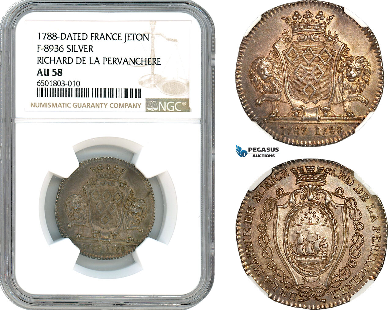 France Silver Medal 1788 NGC AU58 | MA-Shops