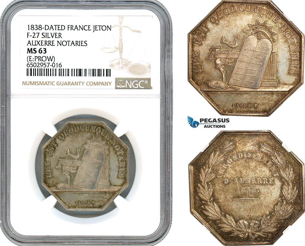 France Silver Medal 1838 NGC MS63 | MA-Shops
