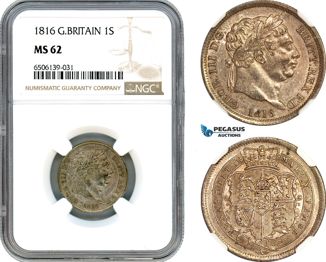 Great Britain 1 Shilling 1816 NGC MS62 | MA-Shops