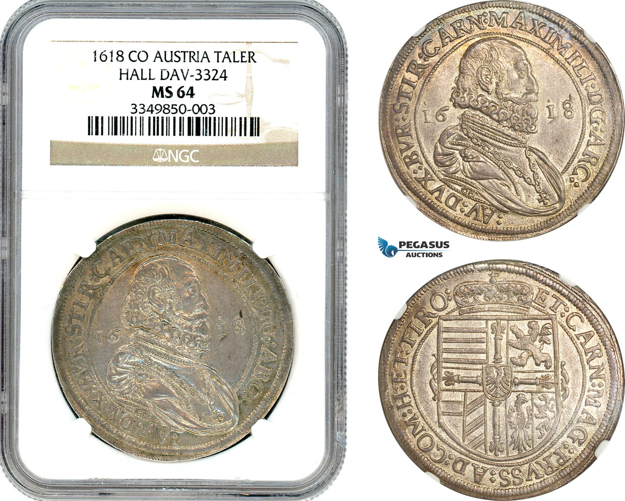 Austria Taler 1618 NGC MS64 | MA-Shops