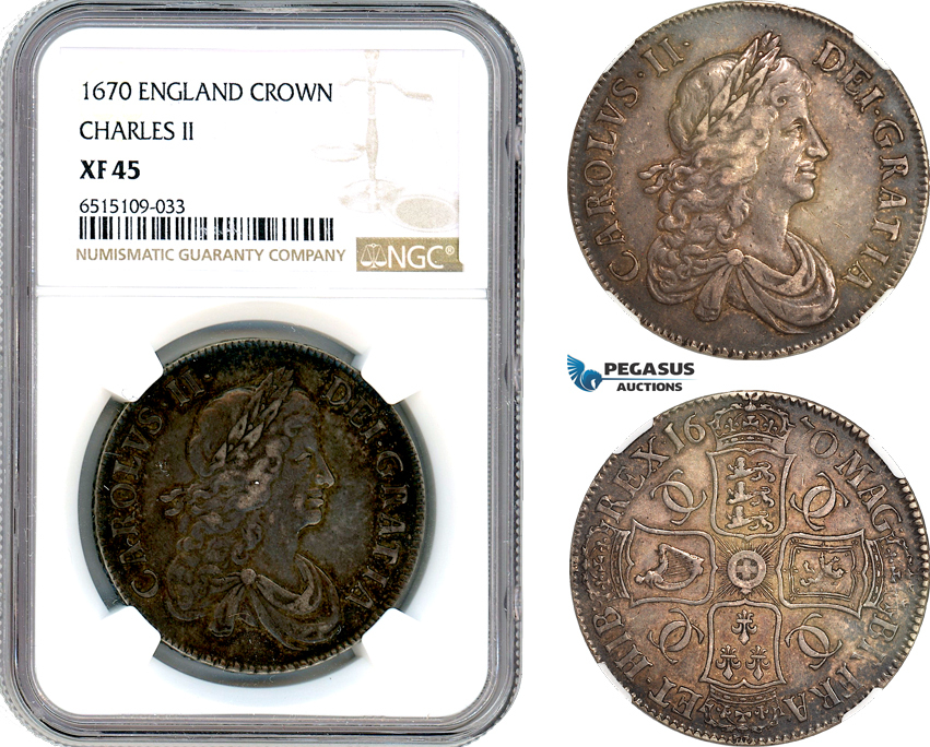 England Crown 1670 NGC XF45 | MA-Shops