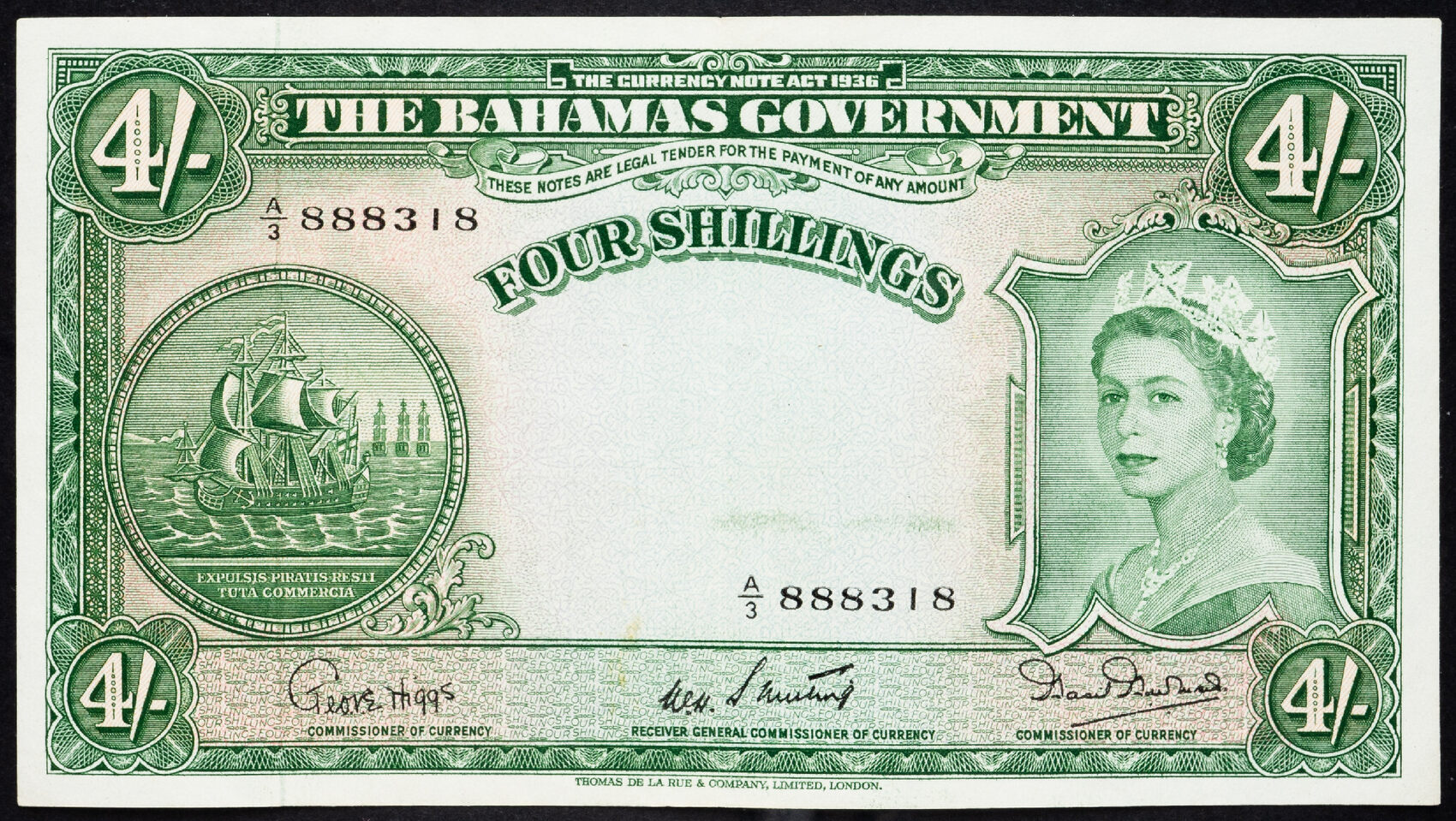 Bahamas 4 Shillings 1936 EF | MA-Shops
