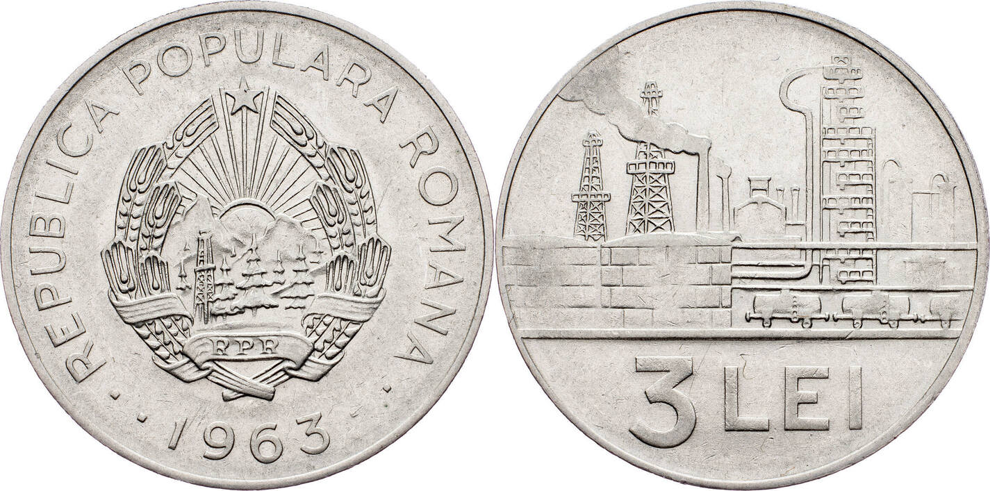Romania 3 Lei 1963 EF | MA-Shops