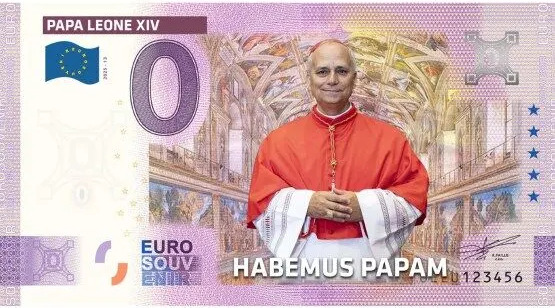 Vaticaan 0 Euro biljet Papa Leone XIV - habemus papam KLEUR | MA-Shops