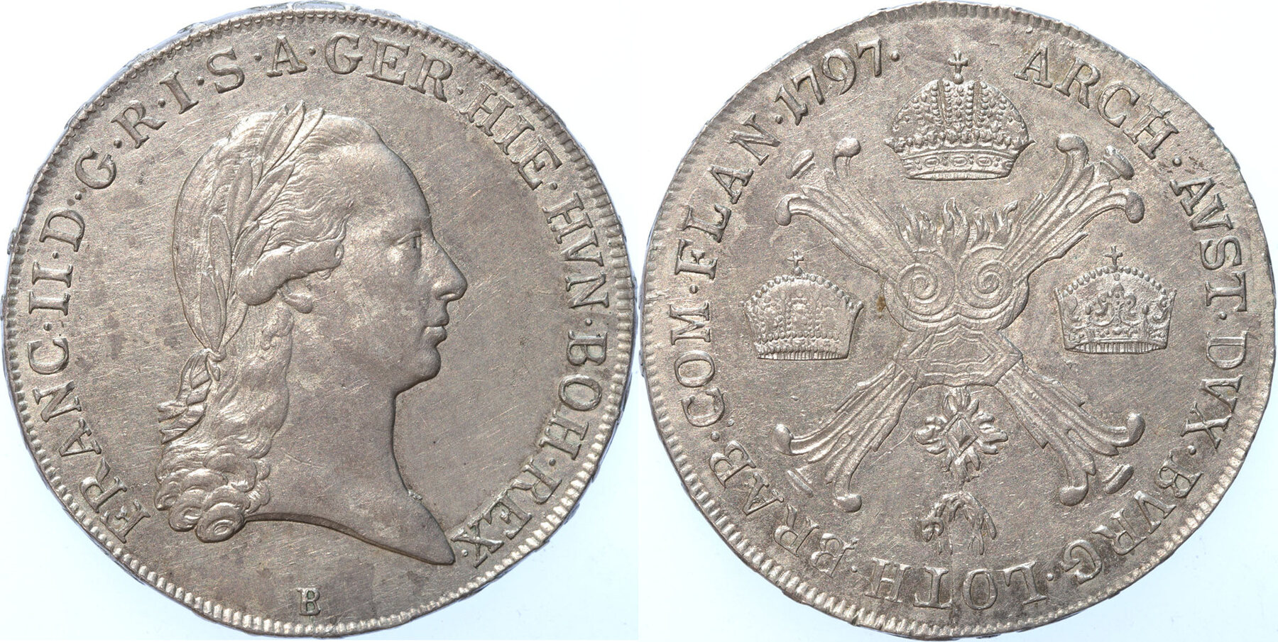 1797 B Austrian Netherlands ½ Kronen Thaler 1797B silver BU | MA-Shops