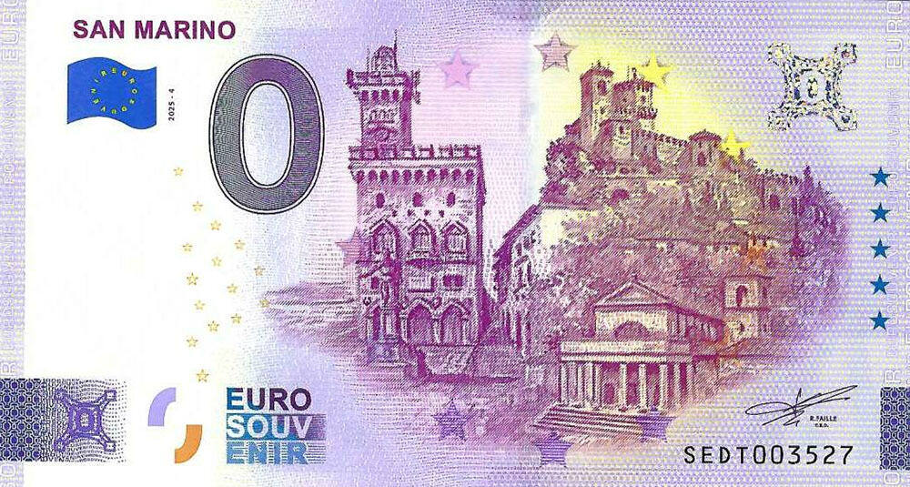 0 Euro biljet San Marino 2025 - San Marino | MA-Shops