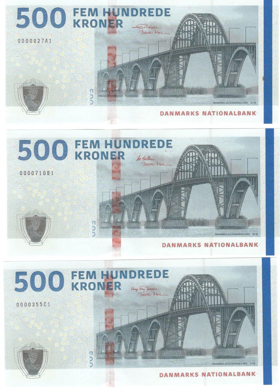 Denmark 500 Kroner new series nd series 2009 Please chose signature ...