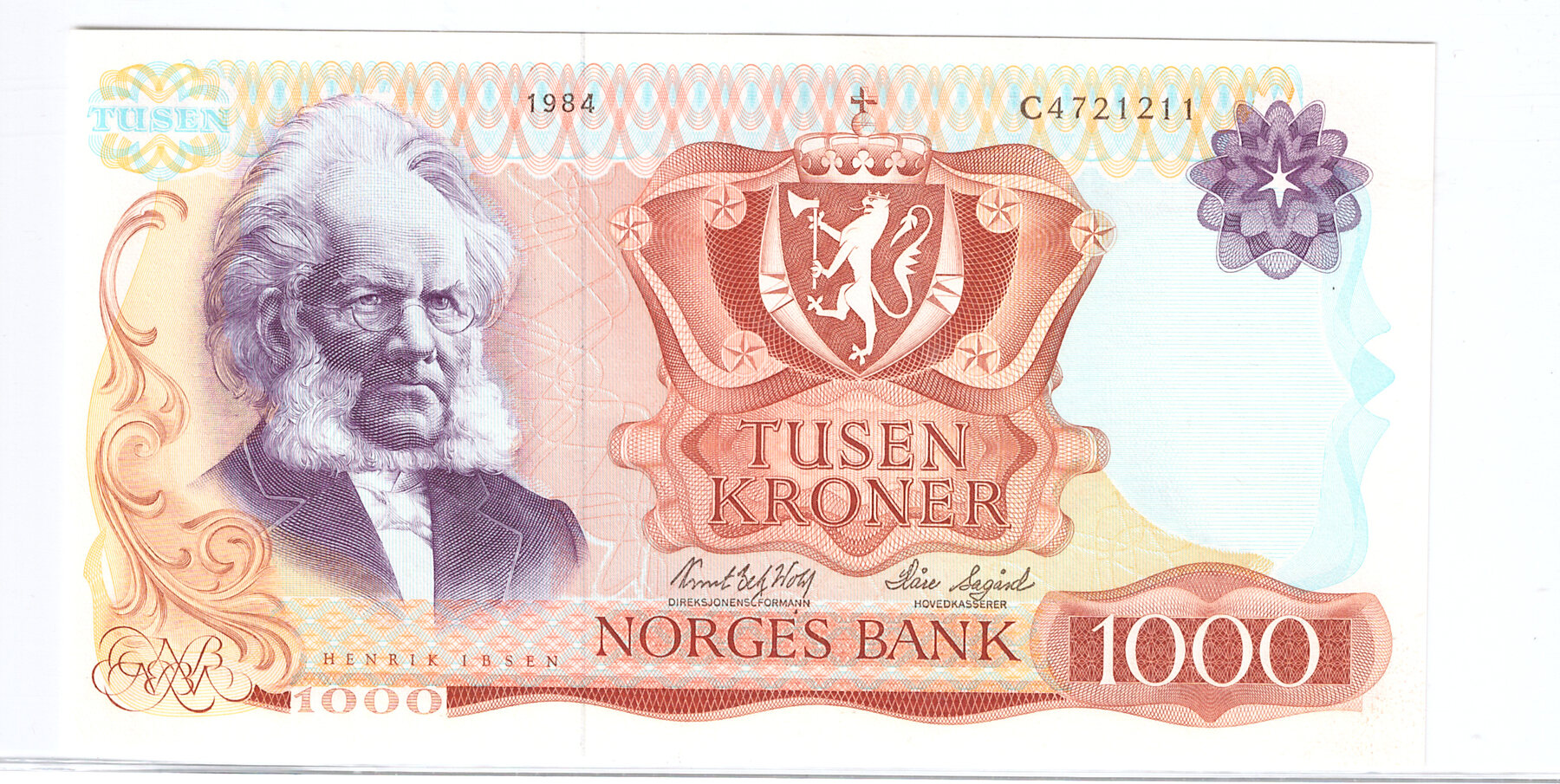 Norway 1000 kroner 1984 unc | MA-Shops