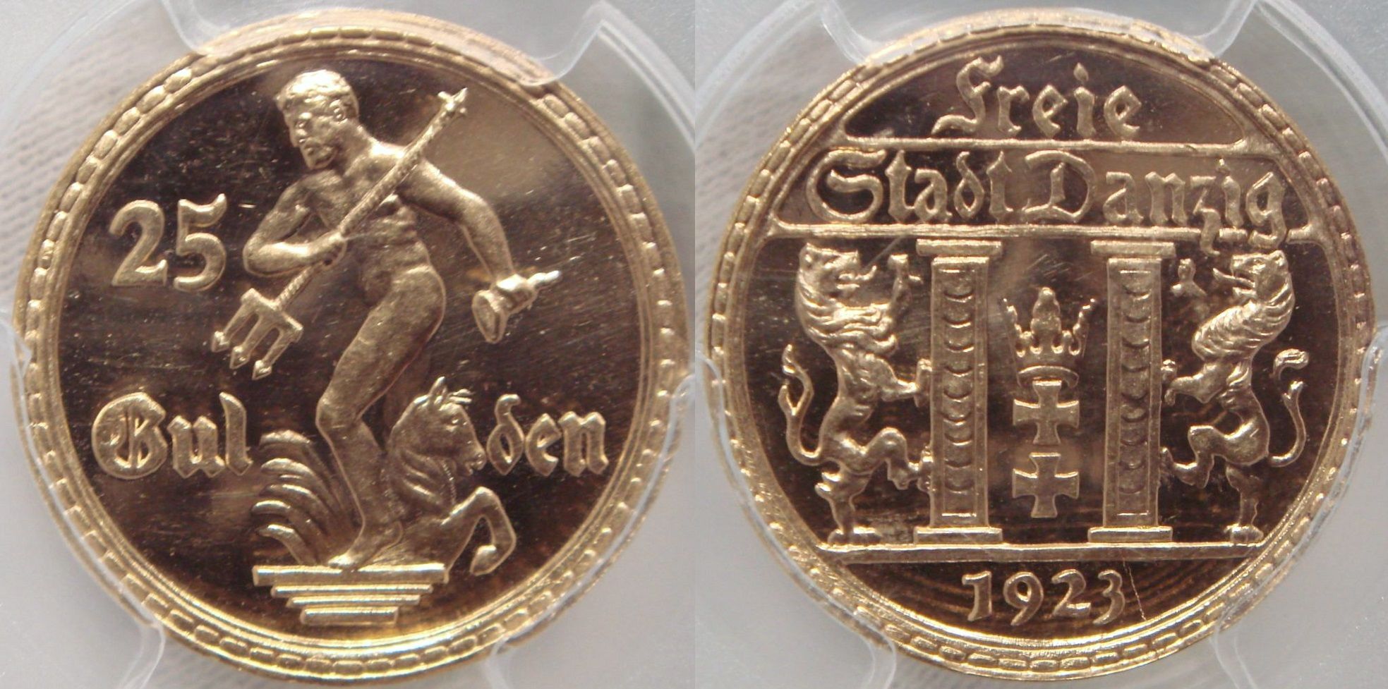 Danzig 25 Gulden 1923 PCGS PR64CAM | MA-Shops