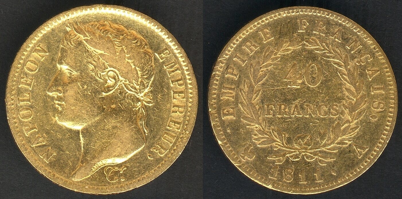 Frankreich 40 Francs 1811 A France 1er Republique 'Napoleon I ...