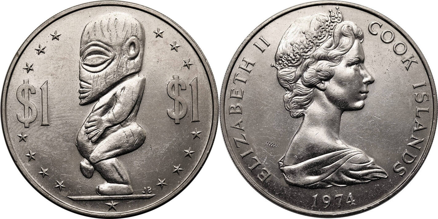 Cook Islands 1 Dollar 1973 XF | MA-Shops