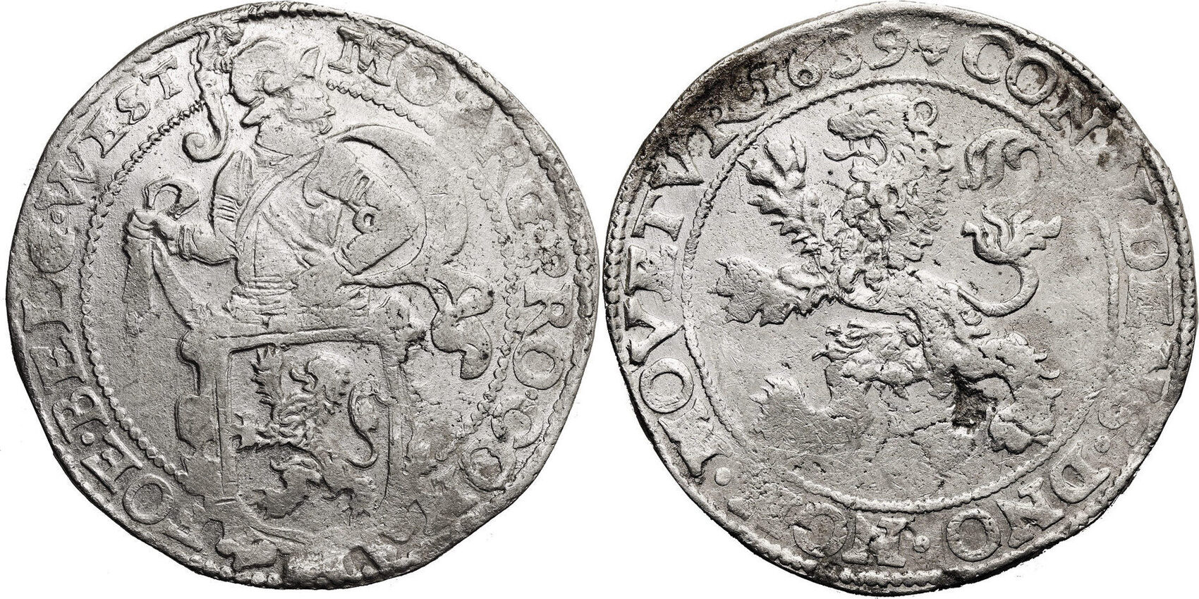 Netherlands, West Friesland Leeuwendaalder / Lion Daalder 1639 Lili VF ...