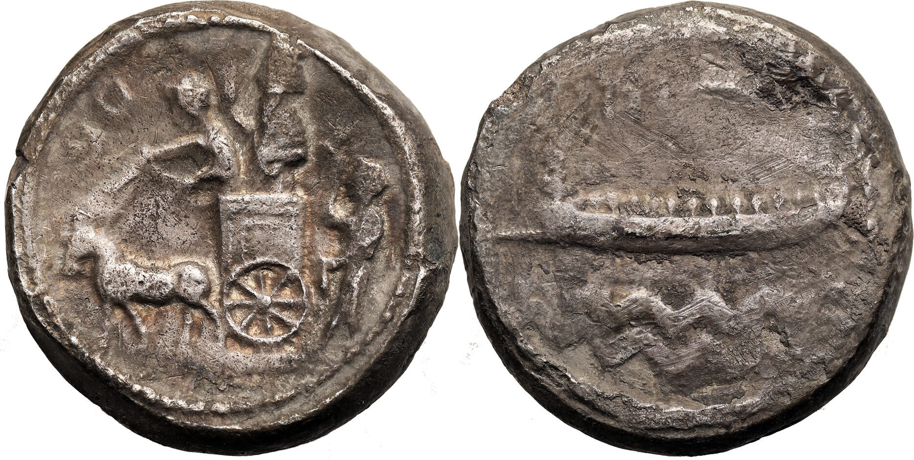 Phoenicia, Sidon Double shekel RY 34 (368/7 BC) aVF/Fine | MA-Shops