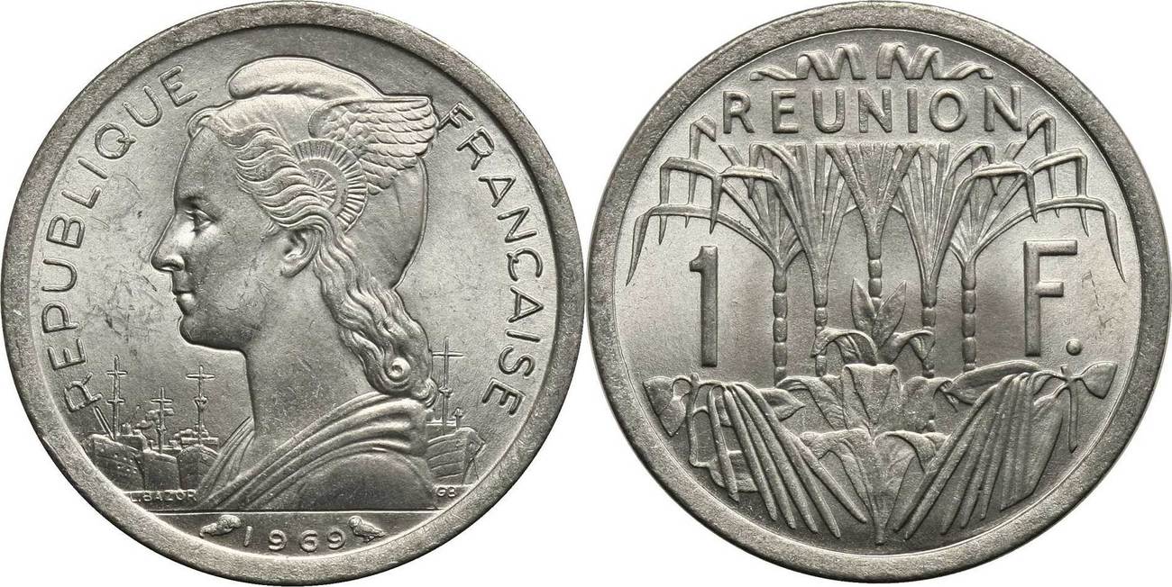Reunion 1 Franc 1969 UNC | MA-Shops
