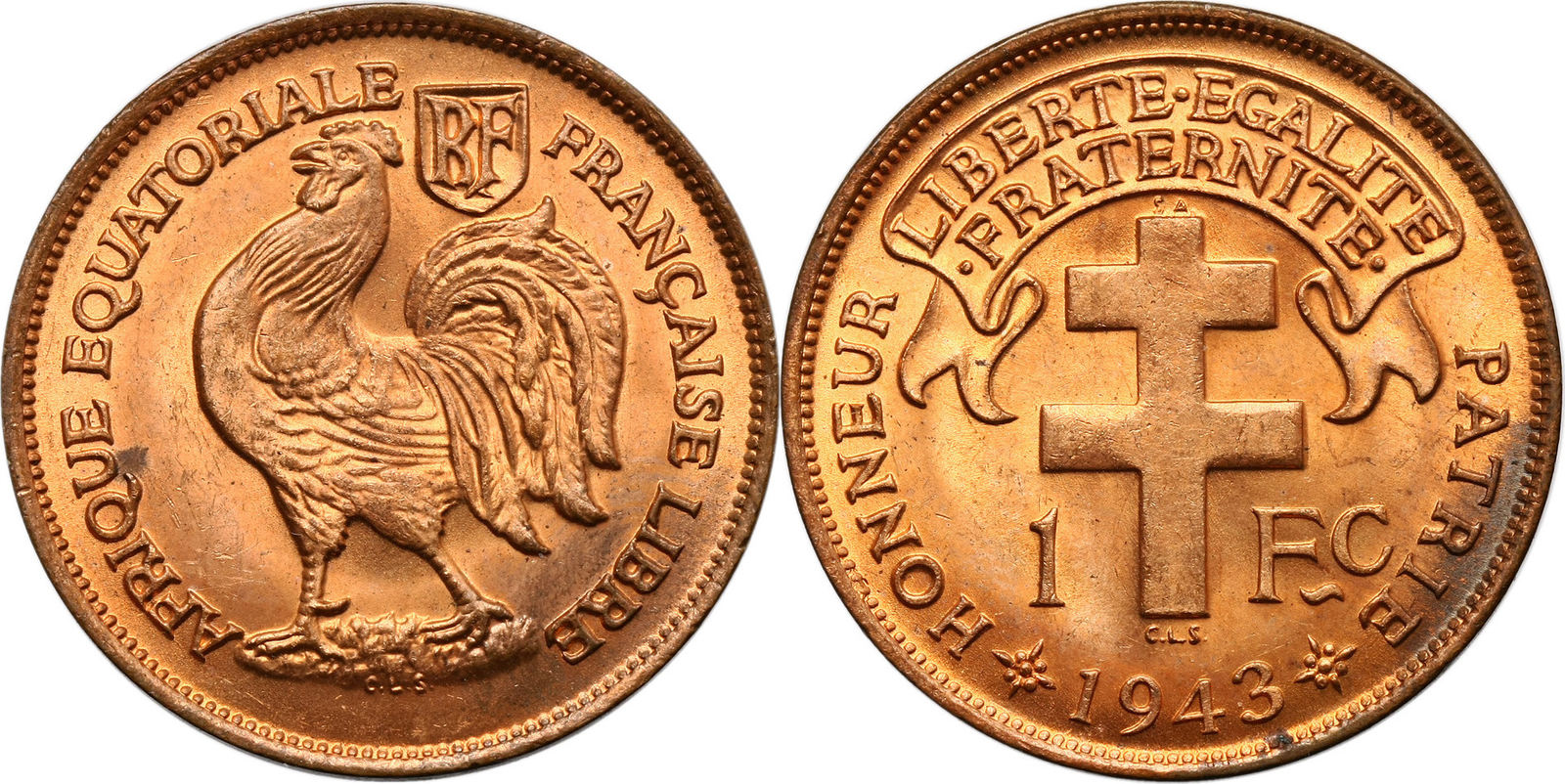 French Equatorial Africa Franc 1943 SA BU | MA-Shops