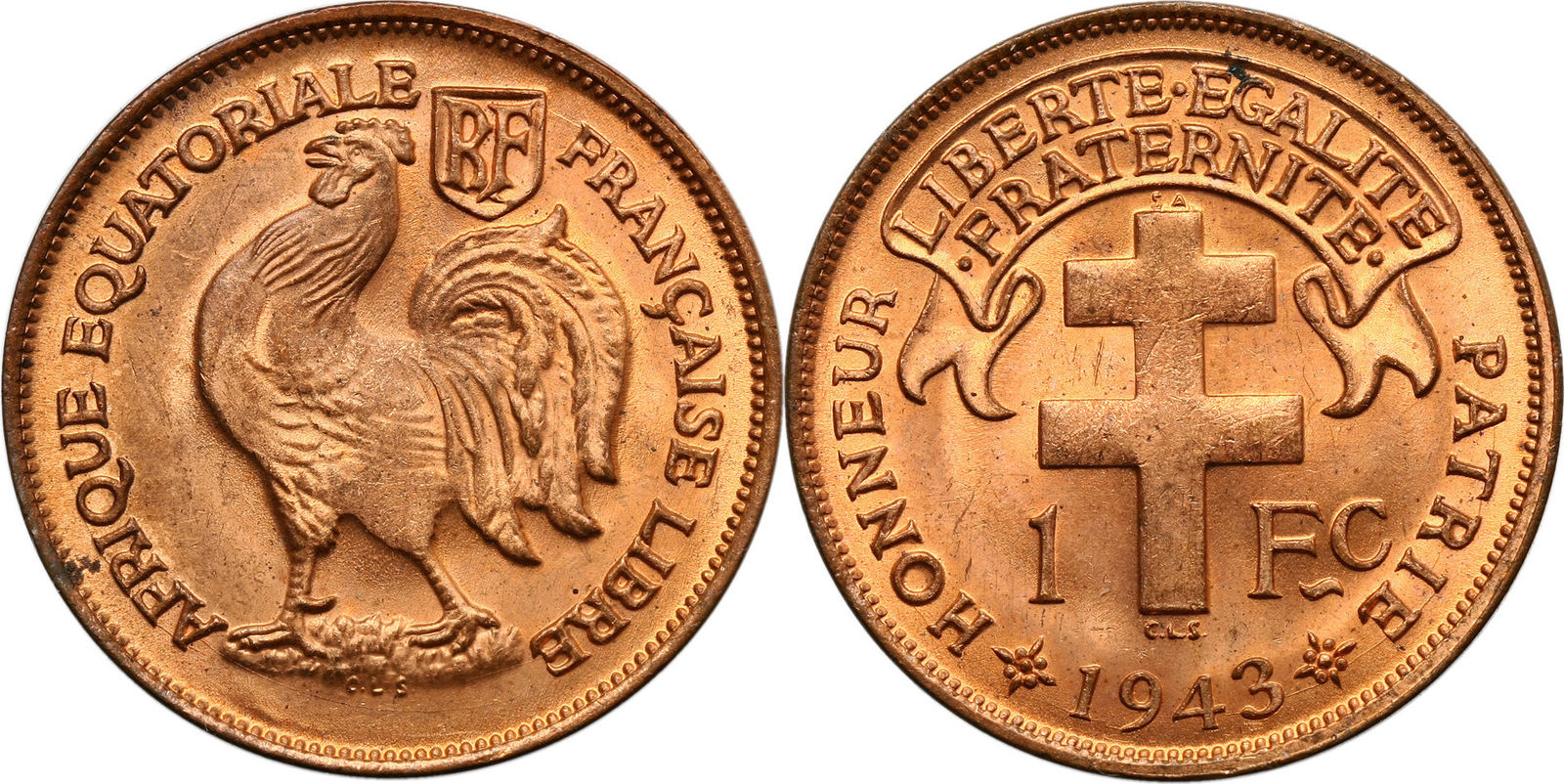 French Equatorial Africa Franc 1943 SA BU | MA-Shops