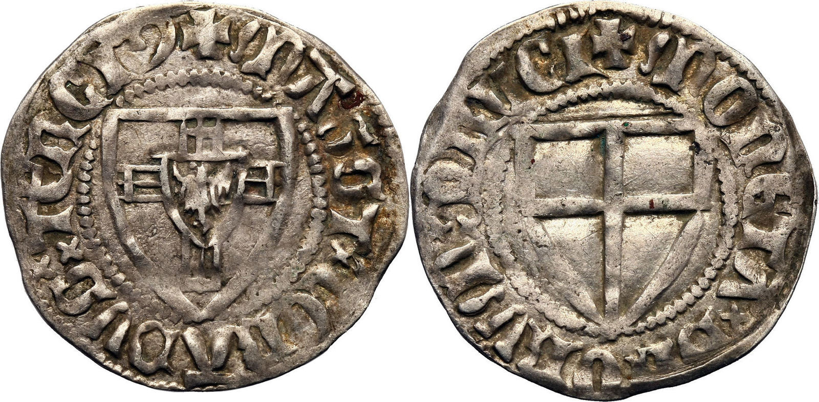 Teutonic Order Shilling 1393-1407 Konrad III von Jungingen VF | MA-Shops