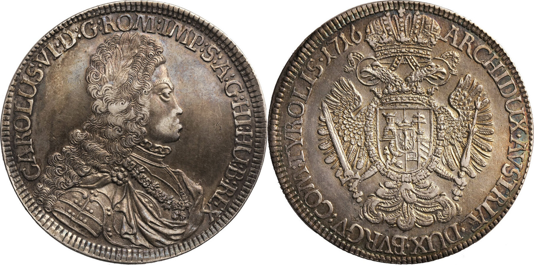 Austria (Holy Roman Empire) Thaler 1716 Hall mint, Charles VI 1711-1740 ...