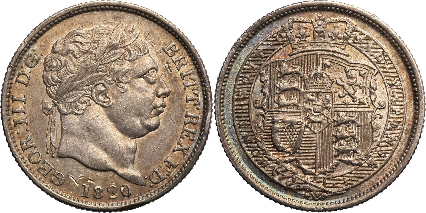 Great Britain Shilling 1820 George III XF | MA-Shops